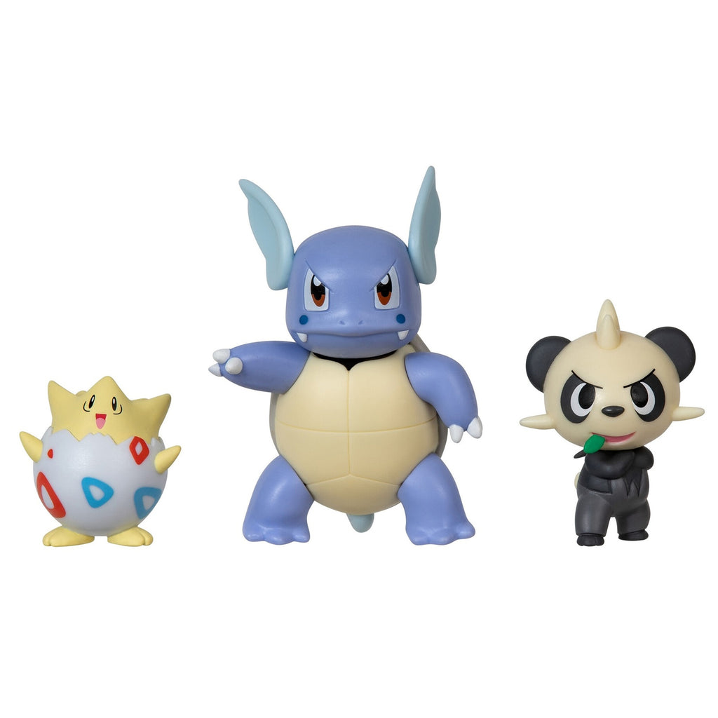 Pokemon Battle Figure Set - Togepi, Wartortle and Pancham – Animal ...
