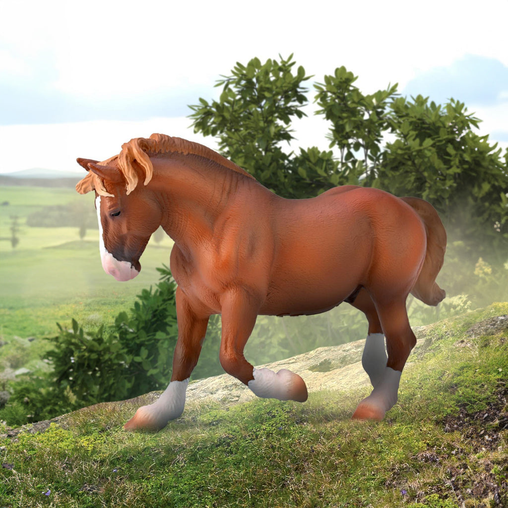 CollectA Breton Draft Horse Chestnut – Animal Kingdoms Toy Store