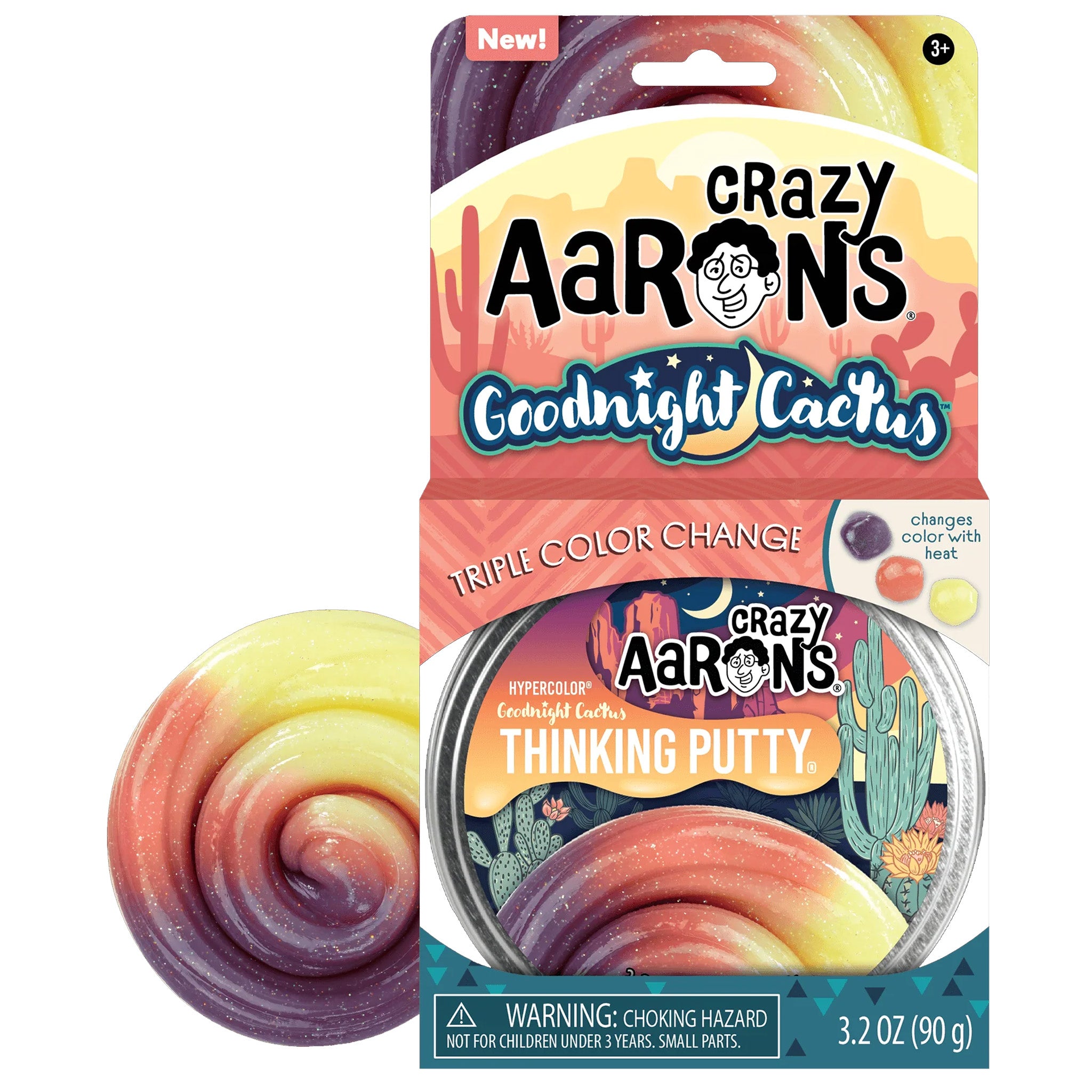 Crazy Aarons Hypercolor Goodnight Cactus Thinking Putty – Animal ...