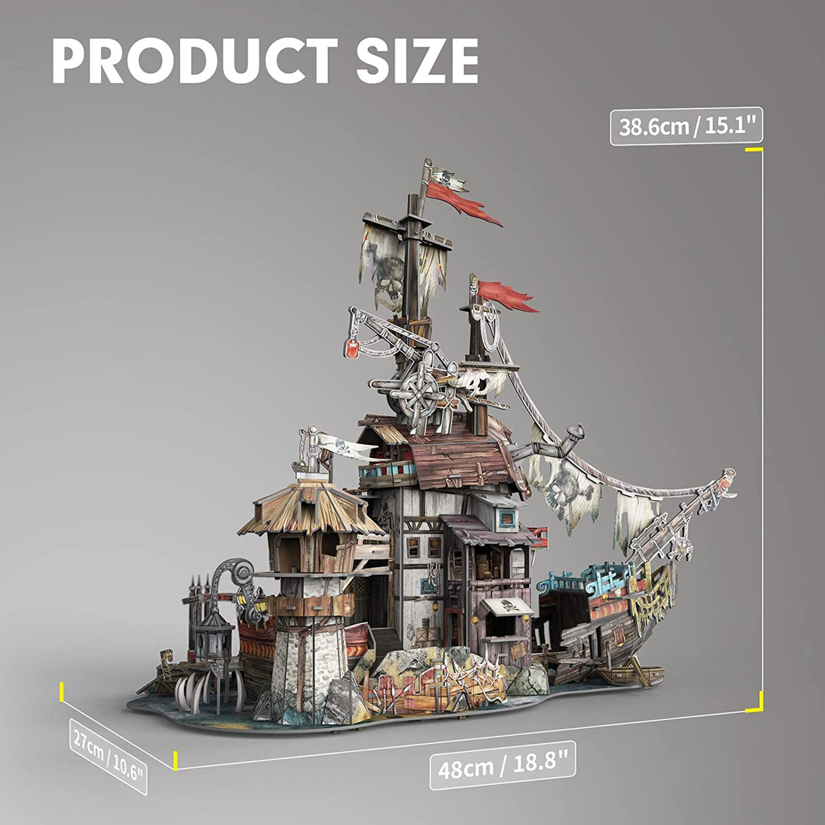 Cubicfun 3D Puzzle Tortuga Pirate Bay Shipwreck – Animal Kingdoms Toy Store