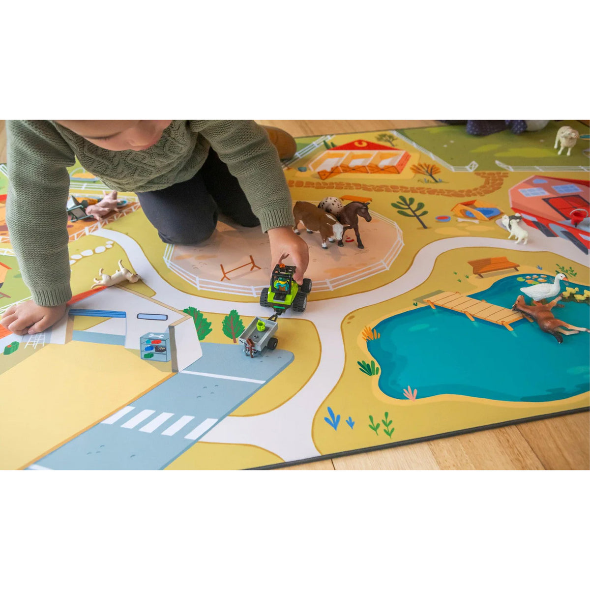 Habitat Mat - The Farmer Farmyard Play Mat – Animal Kingdoms Toy Store