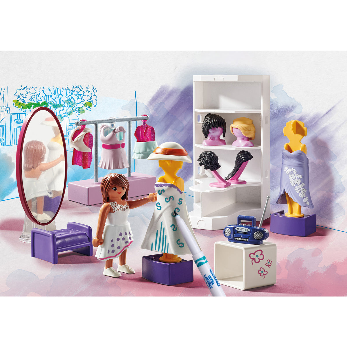 Playmobil Crayola Colour Fashion Design Set – Animal Kingdoms Toy Store