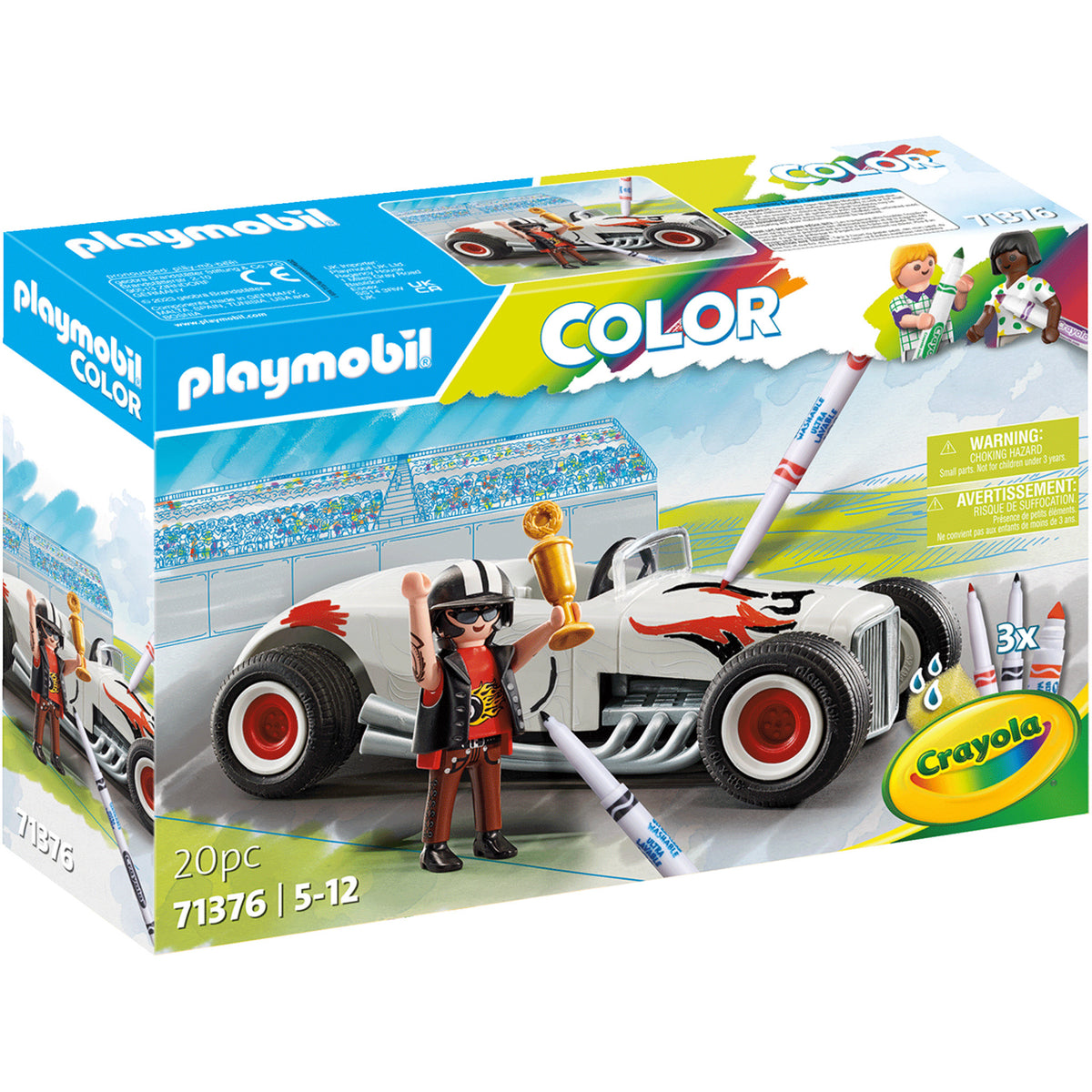 Playmobil Crayola Colour Racing Car – Animal Kingdoms Toy Store