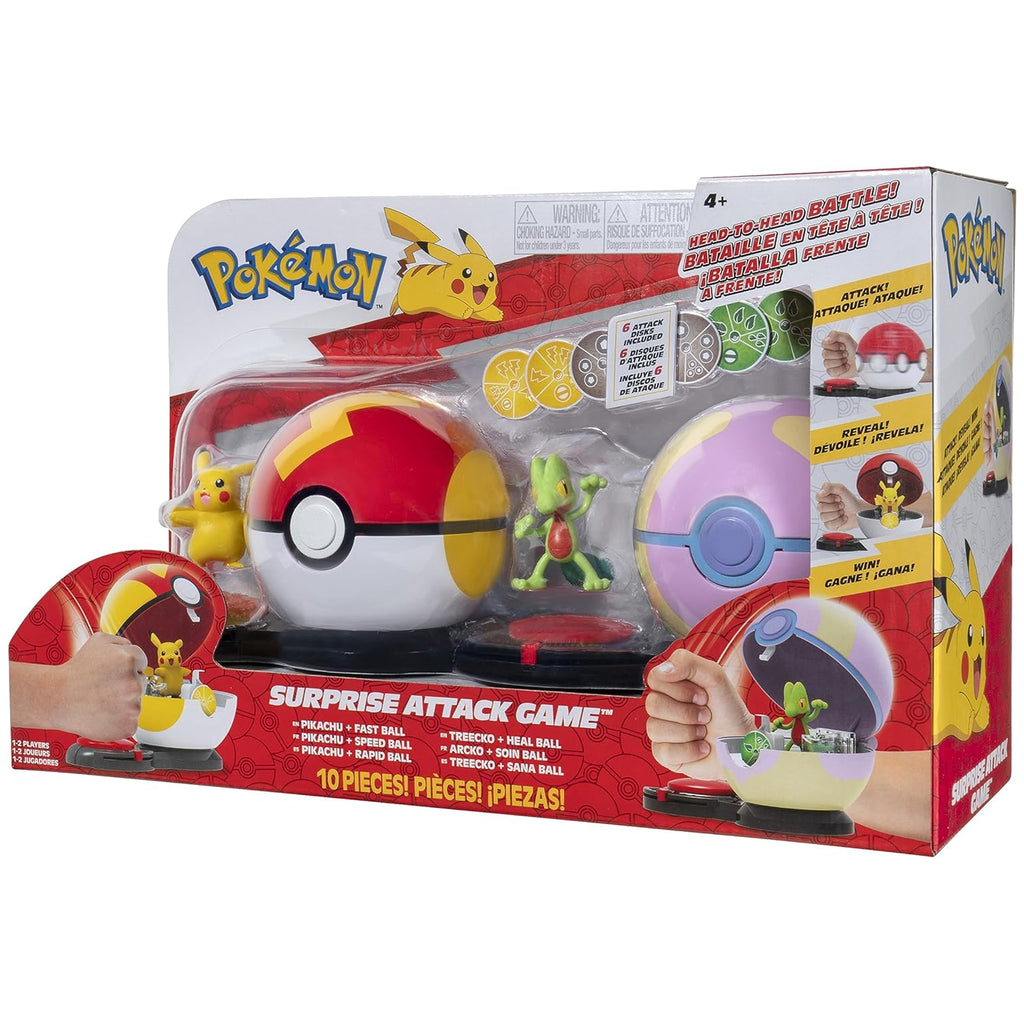 Pokemon Surprise Attack Game - Pikachu vs Treecko – Animal Kingdoms Toy ...