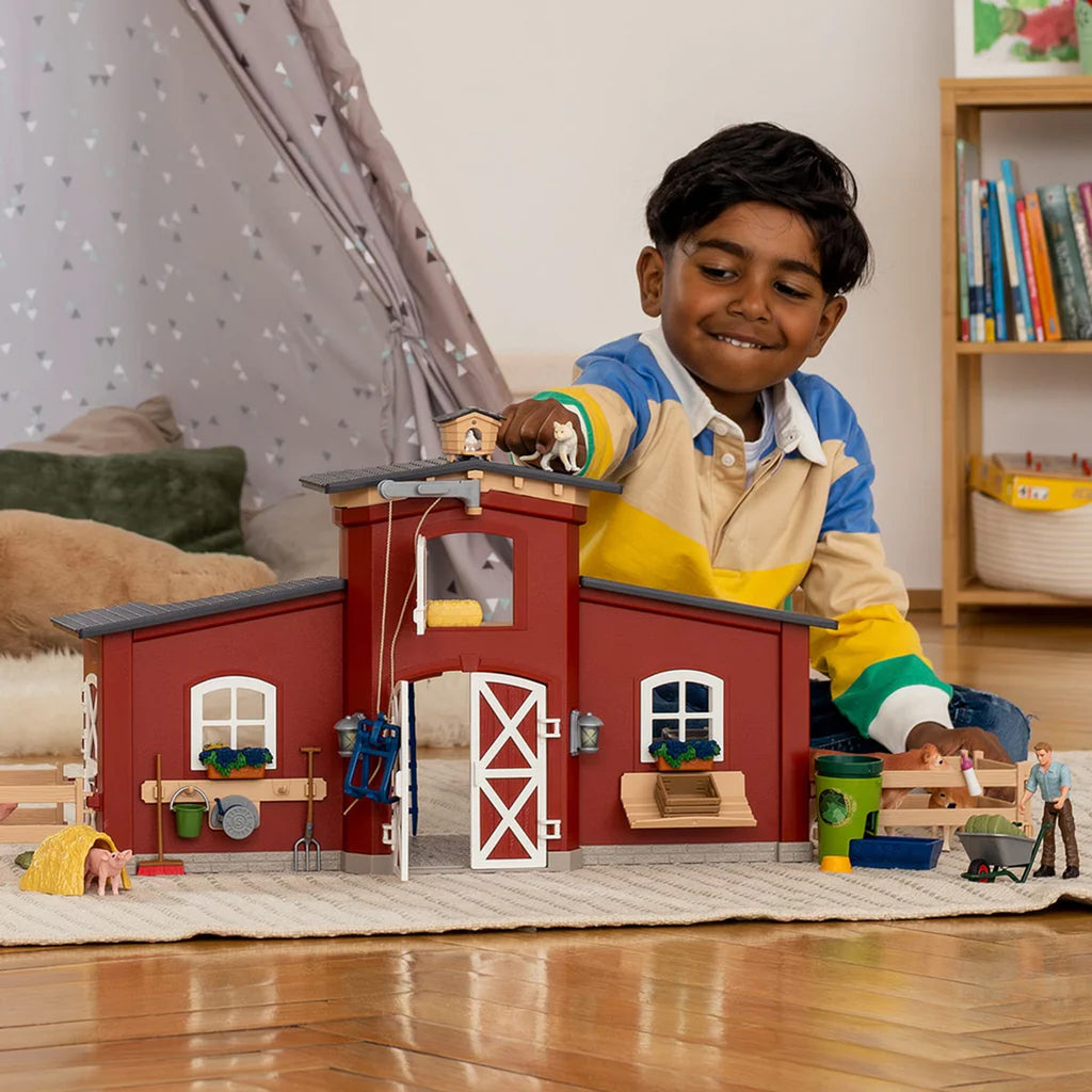 Schleich Red Barn with Animals & Accessories – Animal Kingdoms Toy Store