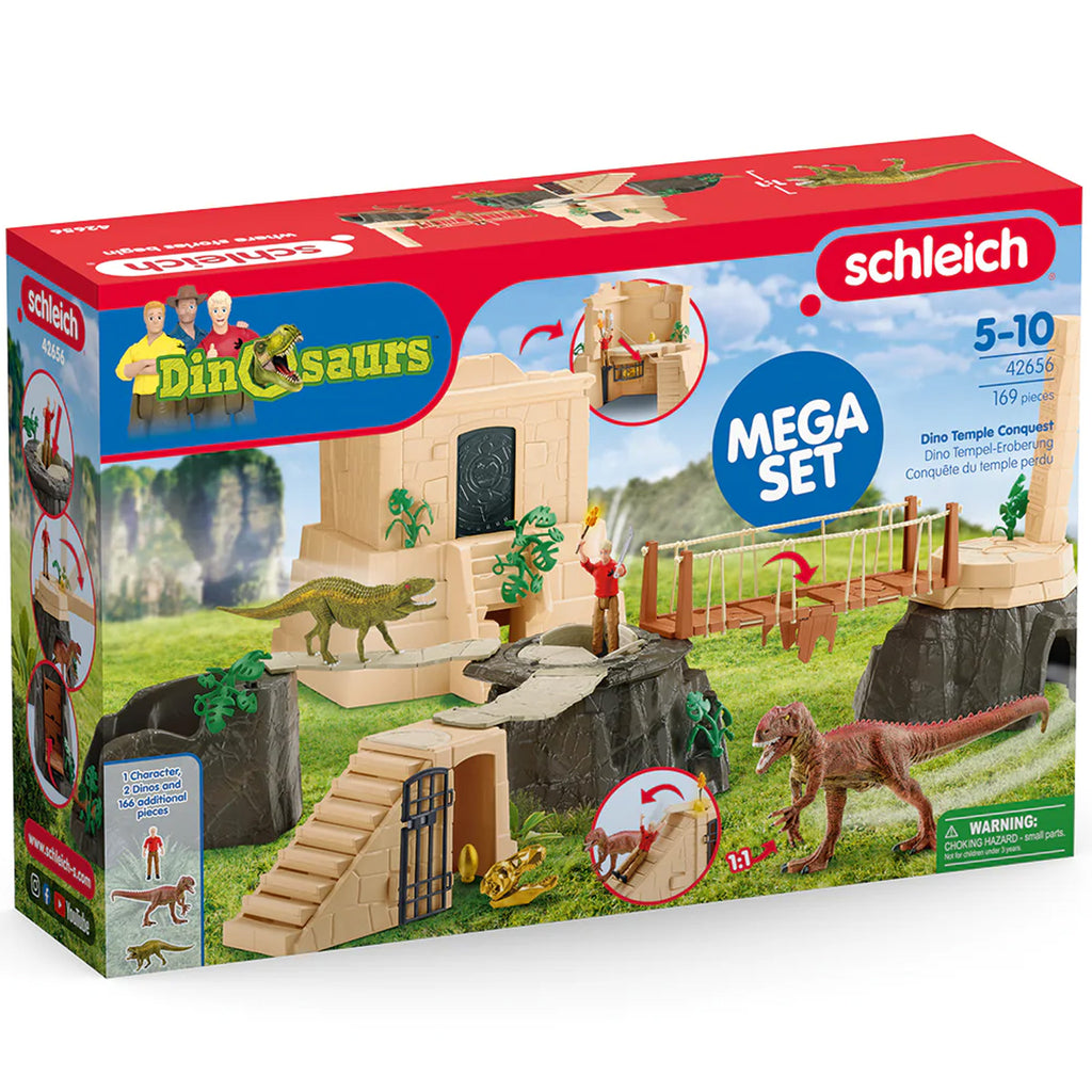 Schleich Conquest of the Dino Temple Mega Set – Animal Kingdoms Toy Store