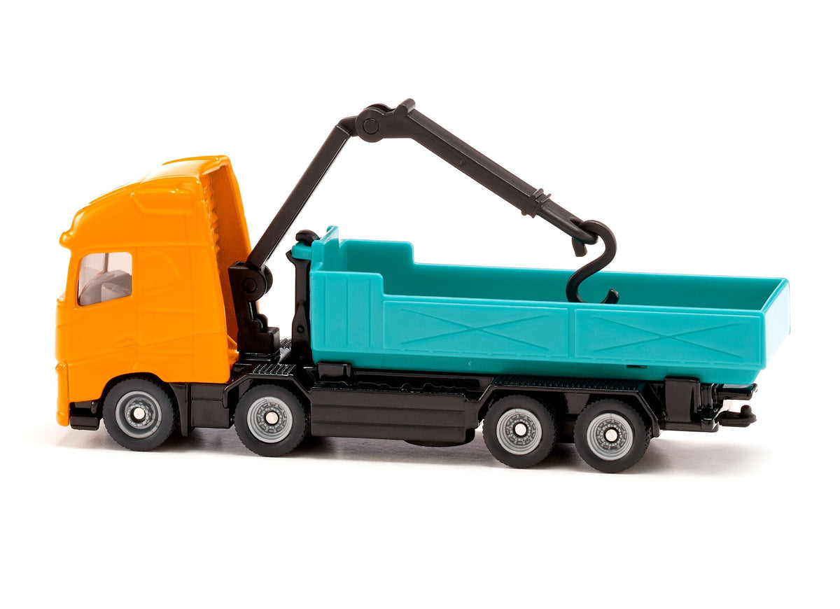 Siku Volvo Truck with Roll-Off Tipper & Crane – Animal Kingdoms Toy Store