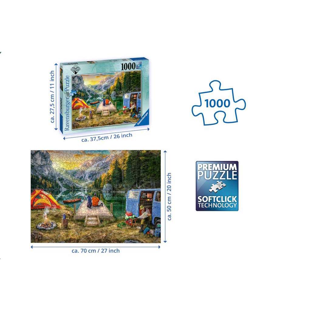 Ravensburger Wunderlust Calm Campsite Puzzle 1000p – Animal Kingdoms ...