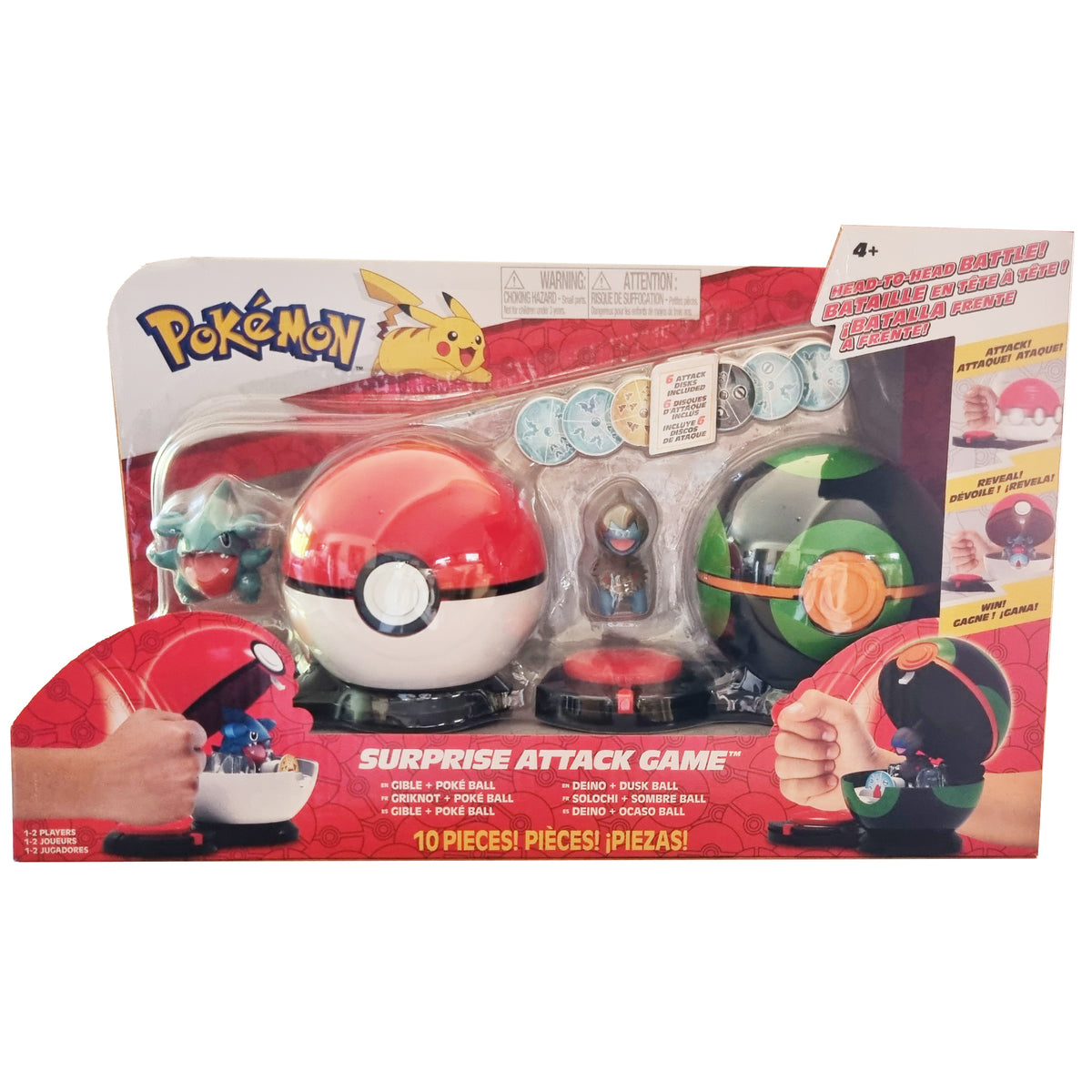 Pokemon Surprise Attack Game - Gible and Deino – Animal Kingdoms Toy Store