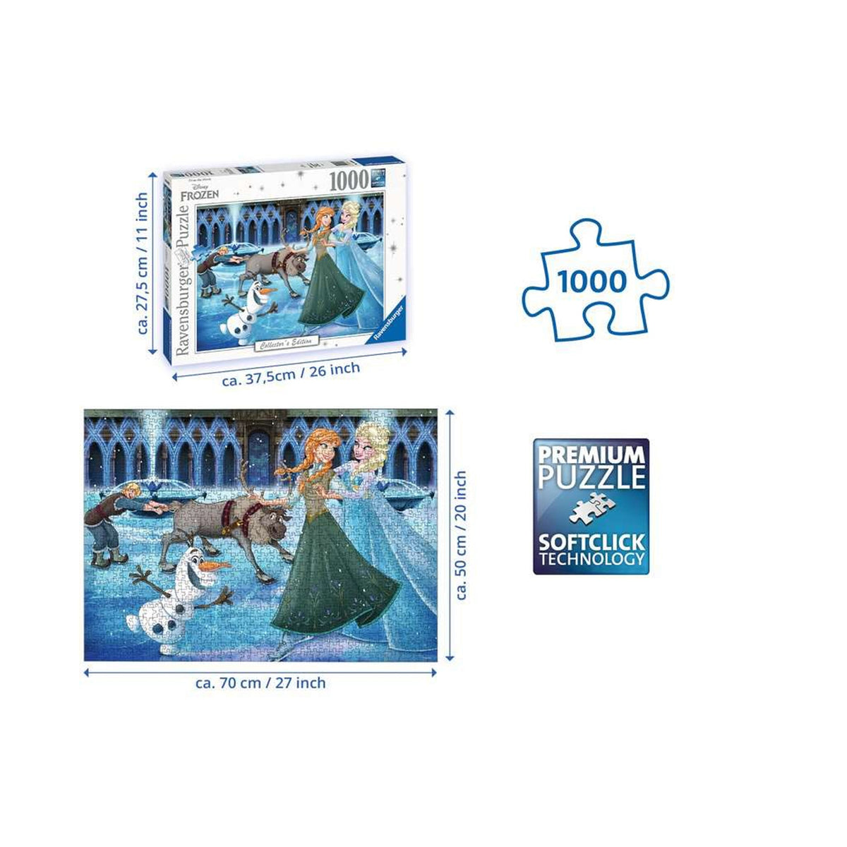 Ravensburger Disney Moments Frozen 1000 PC - Damaged Box – Animal ...