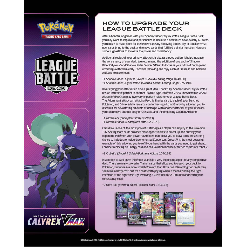 Pokémon TCG - Shadow Rider Calyrex VMAX League Battle Deck – Animal ...