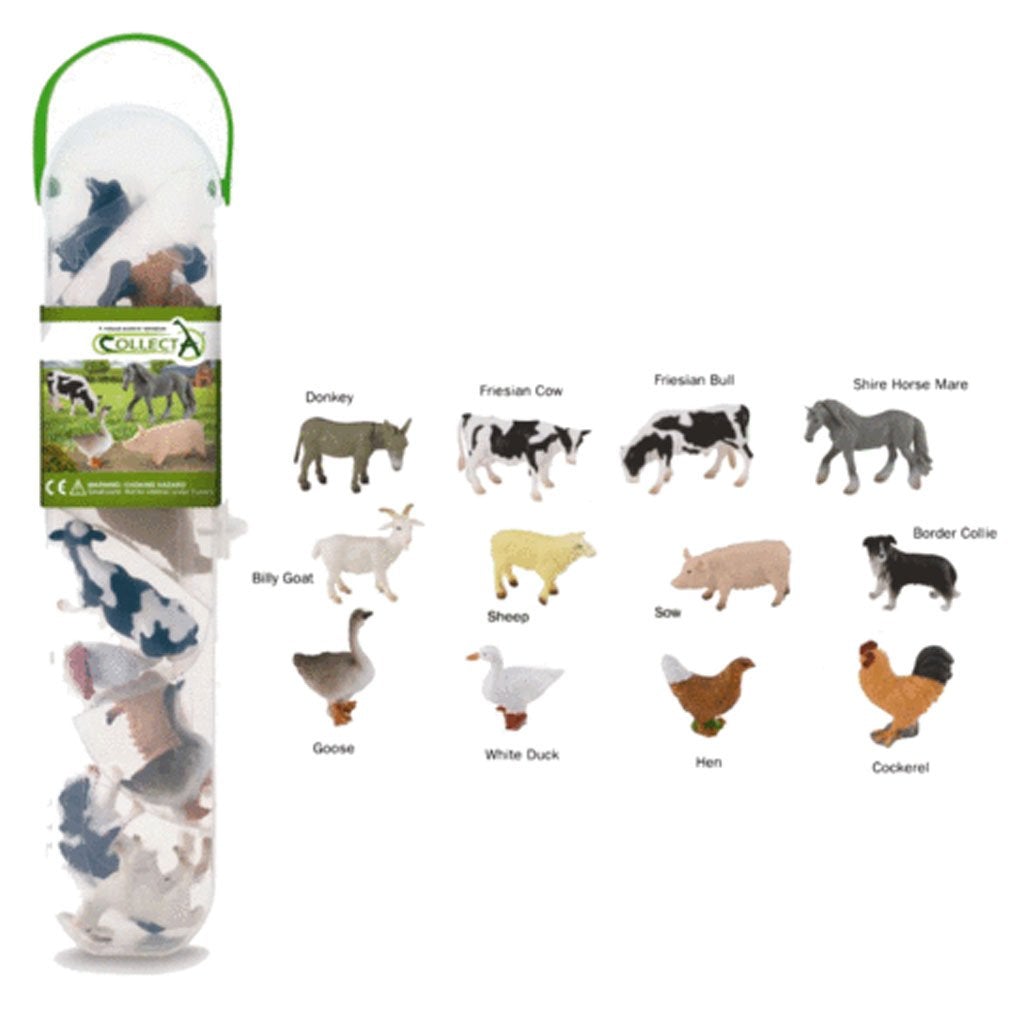 CollectA Mini Farm Animals Tube 12 Piece – Animal Kingdoms Toy Store